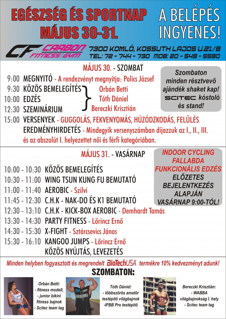 Sportnap plakát (3) - Carbon sportközpont